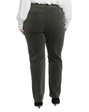 NYDJ Marilyn Straight Leg Corduroy Pants - Vine Leaf