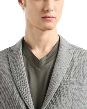 Emporio Armani Textured Stretch Blazer