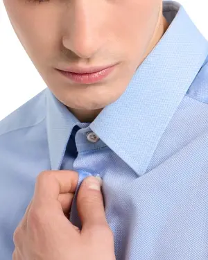 Emporio Armani New York Regular Fit Herringbone Dress Shirt - Multi