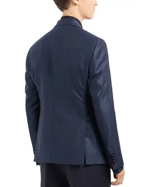 Emporio Armani M Line Slim Fit Wool & Silk Peak Lapel Blazer