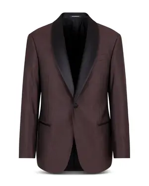 Emporio Armani G Line Regular Fit Wool & Silk Shawl Lapel Blazer