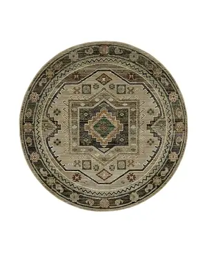 ORIENTAL WEAVERS Andorra 2442d Round Area Rug, 7'10 X 7'10 - Grey
