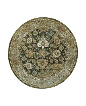 ORIENTAL WEAVERS Andorra 2417b Round Area Rug, 7'10 X 7'10 - Green