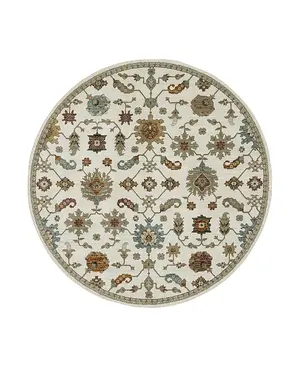 ORIENTAL WEAVERS Andorra 2419b Round Area Rug, 7'10 X 7'10 - Ivory