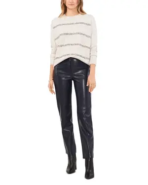 Vince Camuto Sequin Stripe Rib Knit Sweater