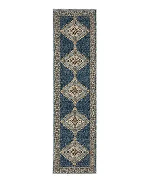 ORIENTAL WEAVERS Andorra 2430a Runner Area Rug, 2'3 X 8 - Blue