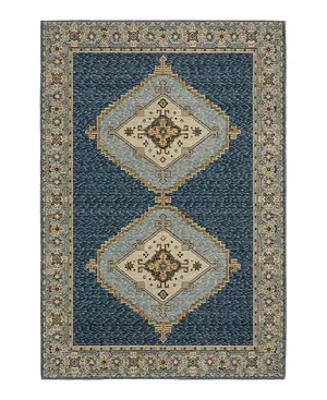 ORIENTAL WEAVERS Andorra 2430a Area Rug, 3'3 X 5'2 - Blue