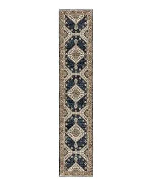 ORIENTAL WEAVERS Andorra 2281e Runner Area Rug, 2'6 X 12 - Blue