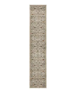 ORIENTAL WEAVERS Andorra 2449b Runner Area Rug, 2'6 X 12 - Ivory