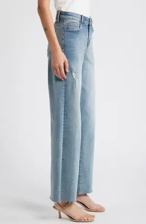 HIDDEN JEANS Raw Hem Mid Rise Dad Jeans