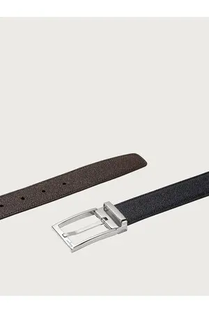 FERRAGAMO Reversible Belt With Rectangular Buckle