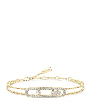 Messika Move Classique Diamond Pave Bracelet In Yellow - Gold