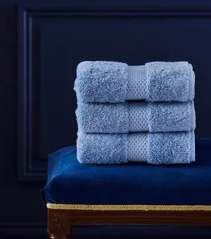 YVES DELORME Etoile Bath Sheet - Blue