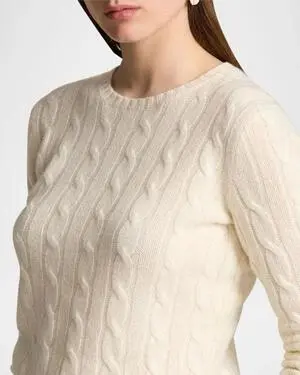 Polo Ralph Lauren Julianna Cable-knit Cashmere Sweater - Cream