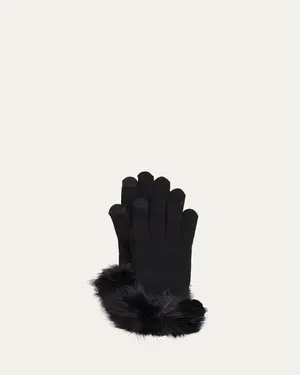 Sofia Cashmere Touchscreen Gloves - Black
