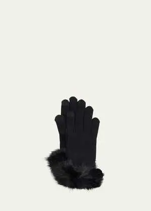 Sofia Cashmere Touchscreen Gloves - Black