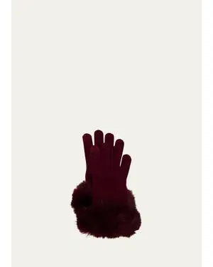Sofia Cashmere Touchscreen Gloves - Bordeaux
