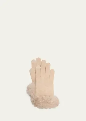 Sofia Cashmere Touchscreen Gloves - Oatmeal