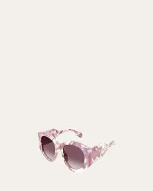 Chloé Round Frame Sunglasses - Pink Peony