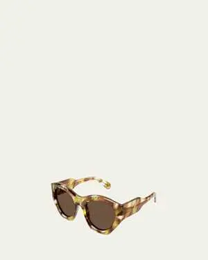 Chloé Logo Cat-eye Sunglasses - Opal Gold
