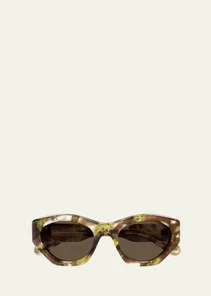 Chloé Logo Cat-eye Sunglasses - Opal Gold