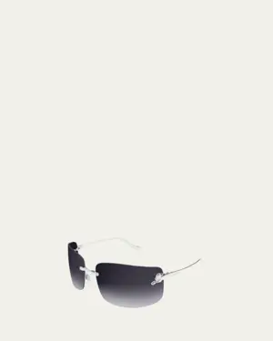 Cartier Panthère De Rimless Rectangle Sunglasses - Gold