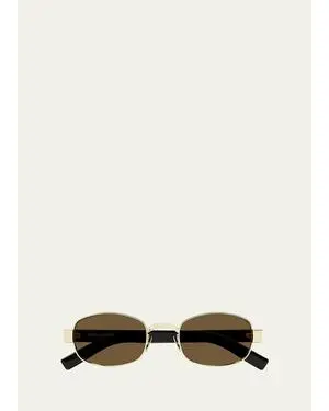 Saint Laurent Round Metal Sunglasses - Gold