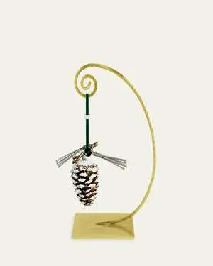 Michael Aram Pine Cone Snowy Christmas Ornat - Goldwhite