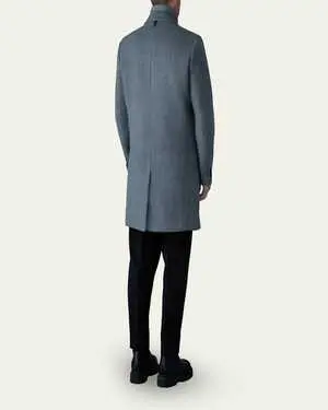 Mackage Wool Topcoat With Removable Down Bib - Black