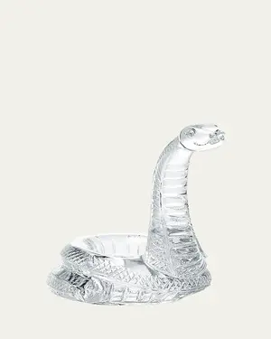 THE MARTHA, BY BACCARAT Zodiac Snake 2025 Crystal Figurine - Clear
