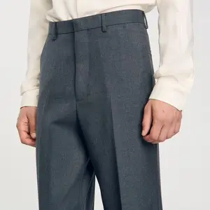 Sandro Wide-leg Suit Trousers - Grey