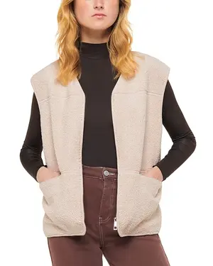 Whistles Josie Fleece Vest - Ivory/multi