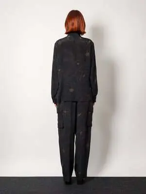 Dries Van Noten Silk Cargo Trouser