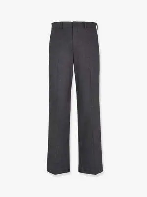 Fendi Stretch Cashmere Trousers With Logo Detail