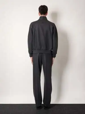 Fendi Stretch Cashmere Trousers With Logo Detail