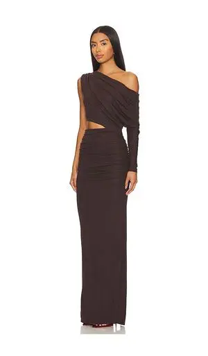 Nbd Yahaira Maxi Dress - Dark Brown