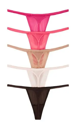 Privacy Please Alice G String 5 Pack In Pink