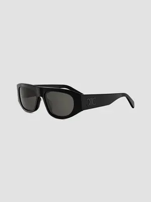 Celine Triomphe 55mm Geometric Sunglasses - Black