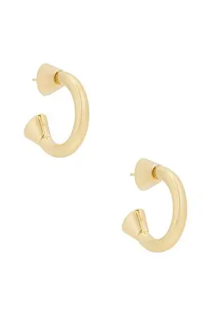 Bottega Veneta Hoop Earrings - Yellow Gold