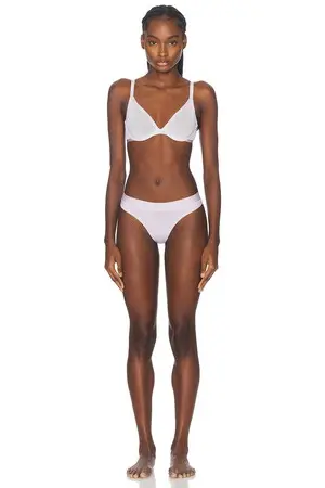 CUUP Mesh Plunge Bra In Lavender - Lilac