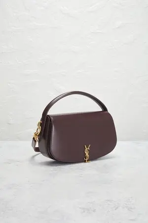 Saint Laurent Voltaire Shoulder Bag - Dark Currant