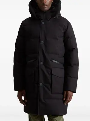 Woolrich Button-fastening Hooded Padded Coat - Black