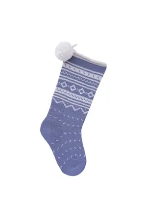 MELANGE COLLECTION Nordic Roll Cuff Stocking - Grey