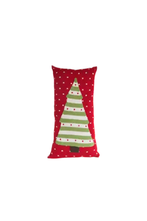 MELANGE COLLECTION Striped Tree Lumbar Pillow - Red