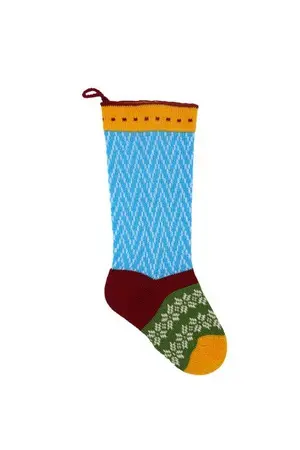 MELANGE COLLECTION Knit Holiday Stocking - Blue
