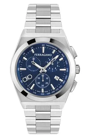 FERRAGAMO Two-tone Bracelet Chronograph Watch - Stainless Steel