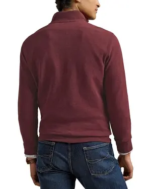 Polo Ralph Lauren Long Sleeve Quarter Zip Pullover - Dark Red