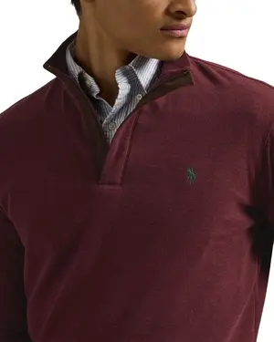 Polo Ralph Lauren Long Sleeve Quarter Zip Pullover - Dark Red