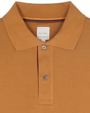 Paul Smith Ps Striped Placket Polo - Tan