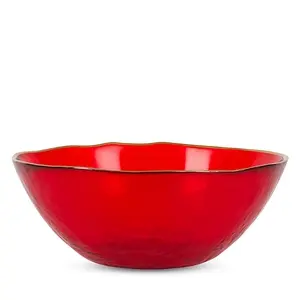 VIETRI Holiday Glass Berry Bowl - Red